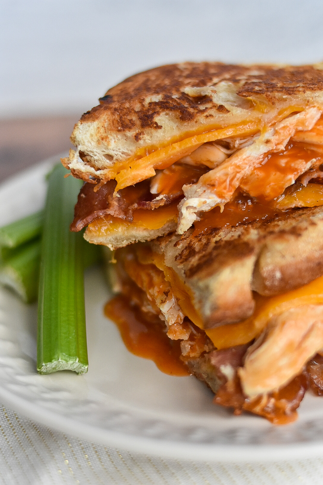 Buffalo Chicken & Bacon Grilled Cheese | Beanos
